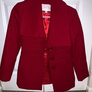 Jessica Simpson | Jackets & Coats | Jessica Simpson Red Peacoat Size Xs ...